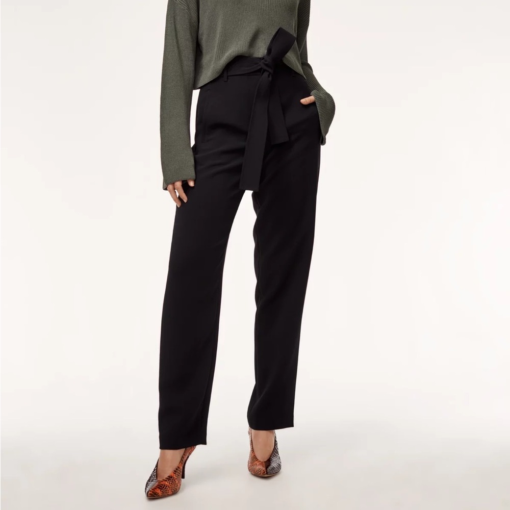 Wilfred Tie-Front Jallade Pants In Black - Gem